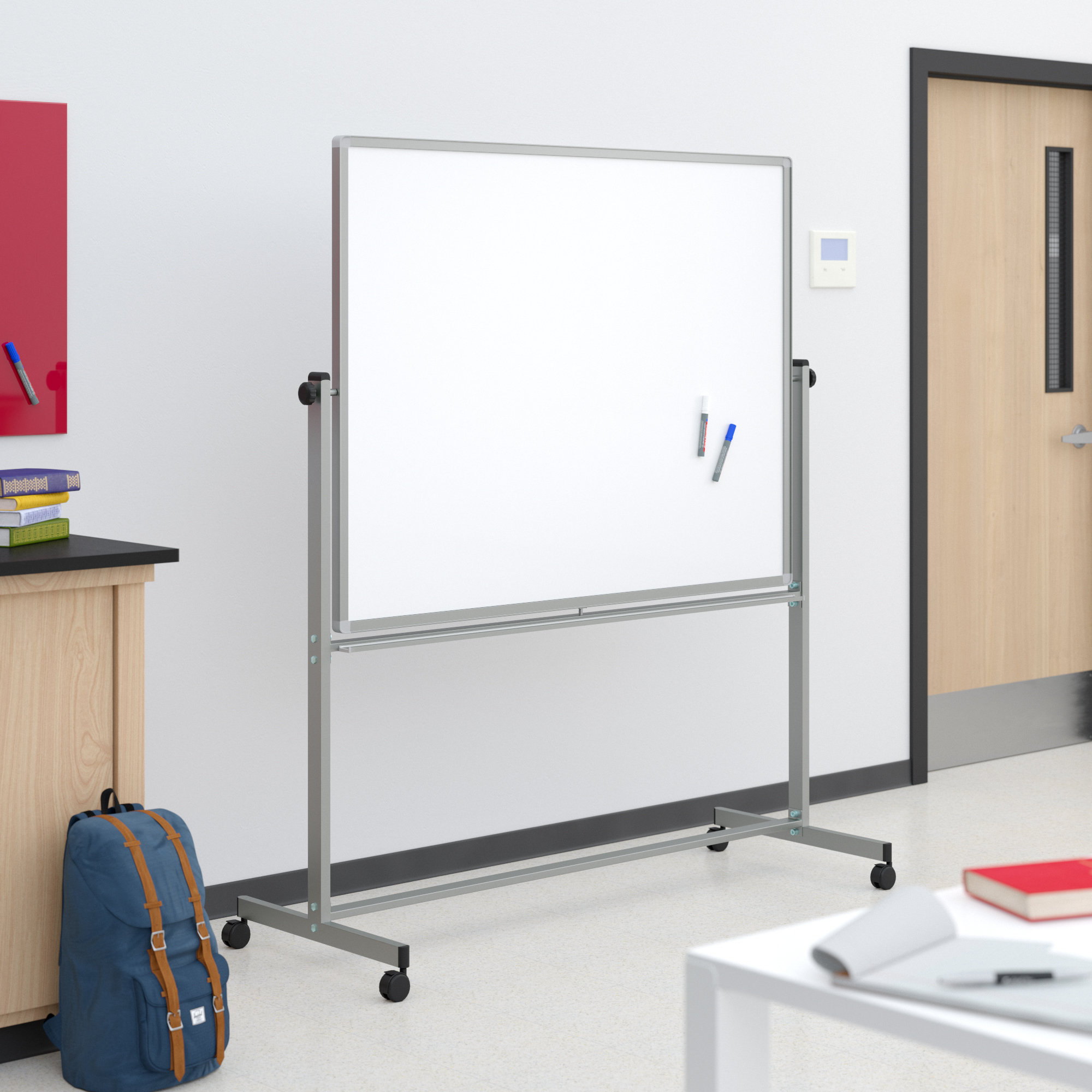 Inbox Zero Free Standing Reversible Whiteboard, 69" x60" & Reviews ...