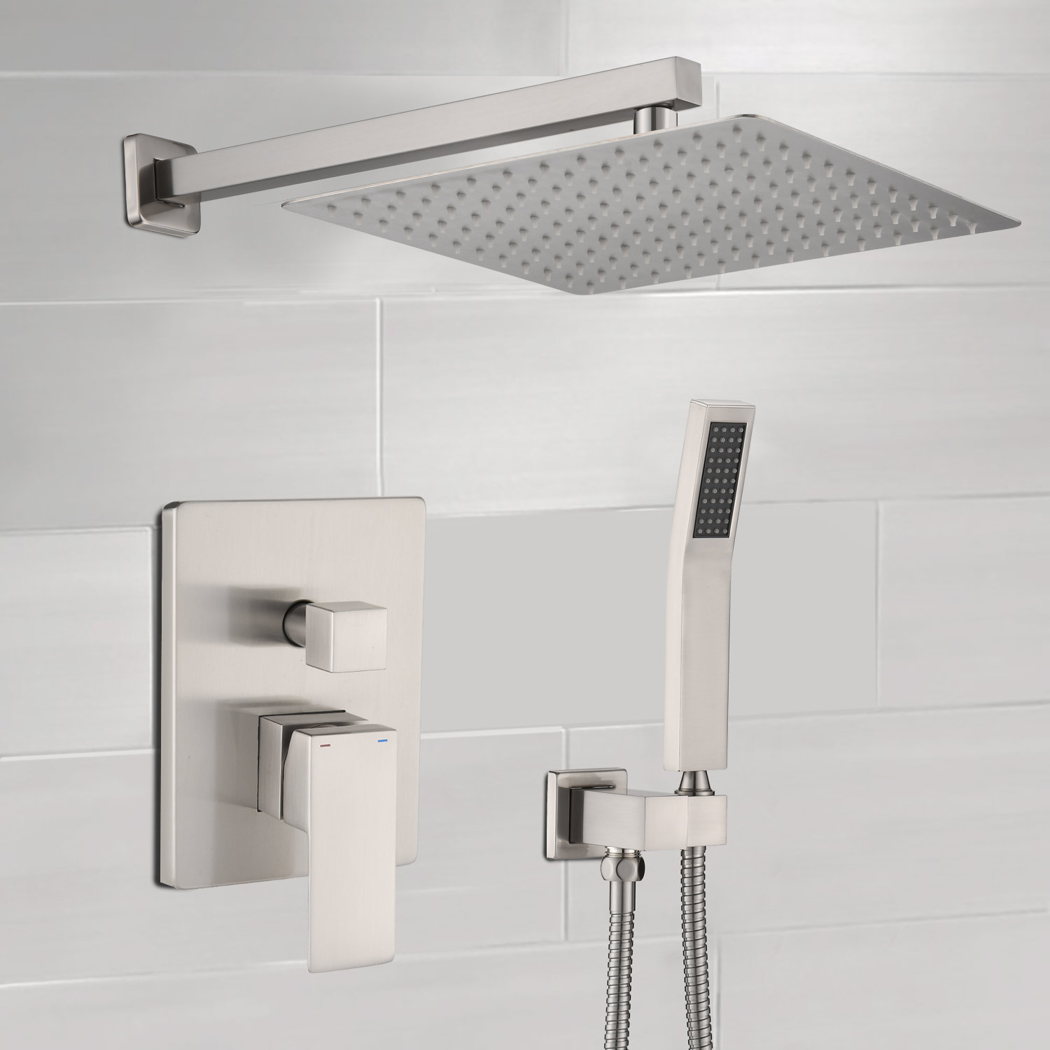 STONEMOTION Rainfall Shower Faucet with Rough-In Valve | Wayfair