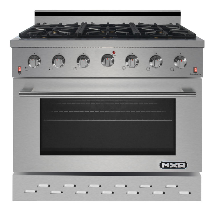 NXR Professional Ranges 36" 5.5 Cubic Feet Gas Freestanding Convection ...