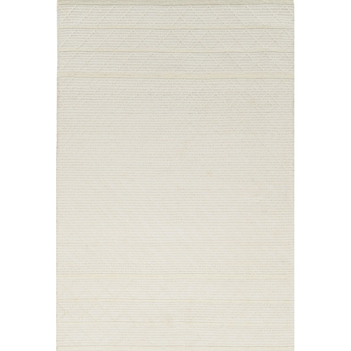 Gracie Oaks Lale Handmade Hand Hooked Ivory / Cream Rug | Wayfair