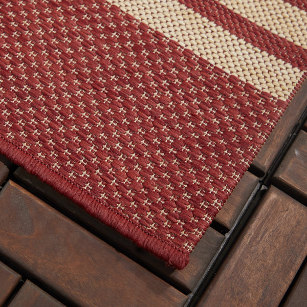 Etta Avenue™ Helmdon Performance Red/Cream Rug & Reviews | Wayfair