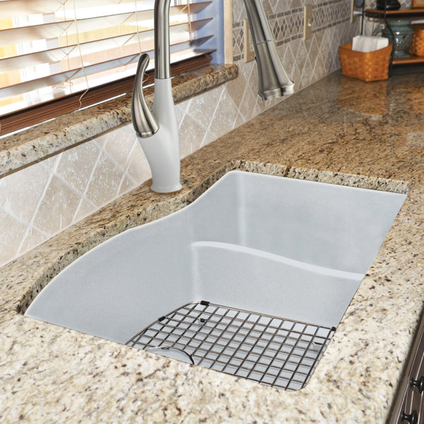 Transolid Aversa 22'' W Double Bowl Granite Undermount Kitchen Sink ...