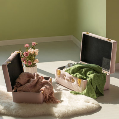 Mercer41 Hillwood 2 Piece Manufactured Wood Accent Trunk | Wayfair