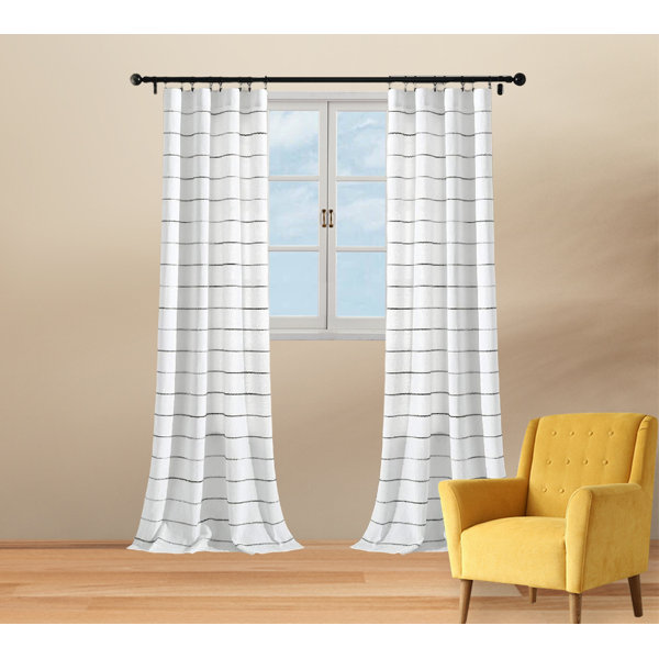 Frifoho Cotton Window Curtain Panel Pair 100% Cotton Room Darkening ...