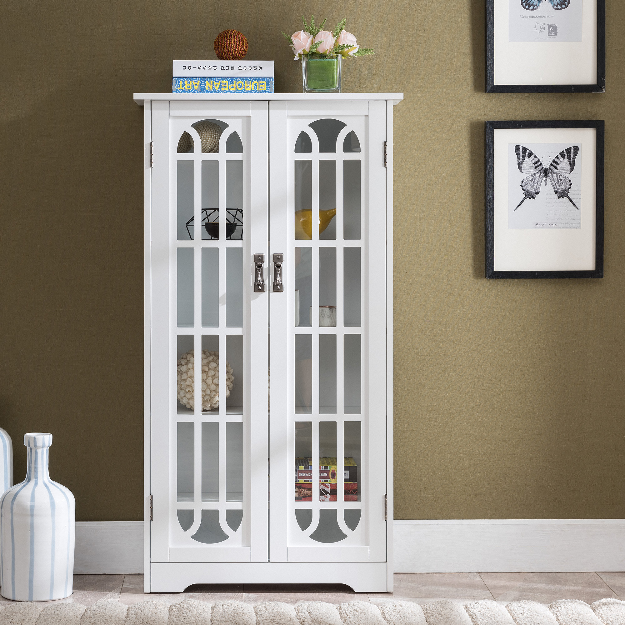 Astoria Grand Window Pane Media CabinetBlack & Reviews | Wayfair