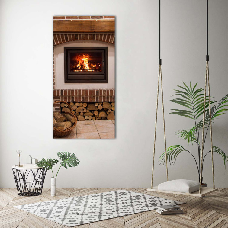 Brayden Studio Fireplace - Wrapped Canvas Art Prints | Wayfair.co.uk