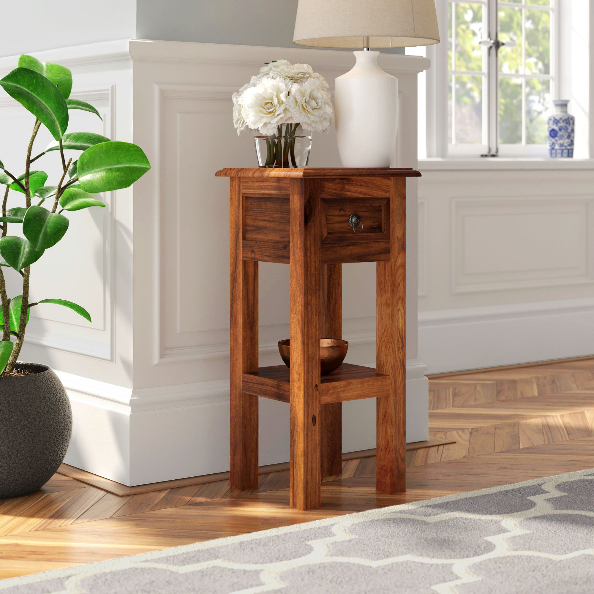 Union Rustic Jali Indian Sheesham Telephone Table & Reviews | Wayfair.co.uk