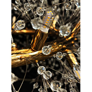 Mercer41 Jannuel 16 - Light Crystal Sputnik Wagon Wheel Chandelier ...