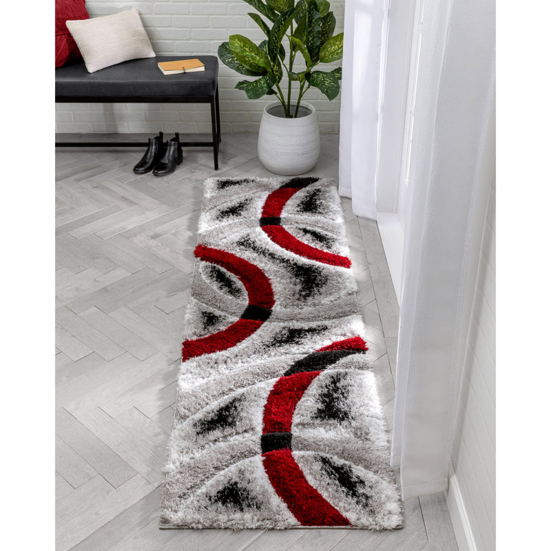 Well Woven San Francisco Shag Red/Black/Gray Rug & Reviews | Wayfair