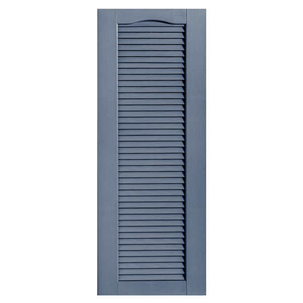 Alpha Shutters Cathedral Top Full-style Open Louver Shutters Pair ...