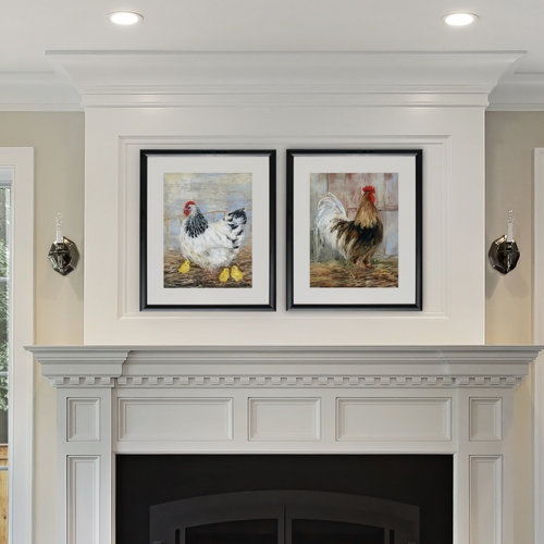 August Grove® Farmhouse Rooster - 2 Piece Single Picture Frame Graphic ...