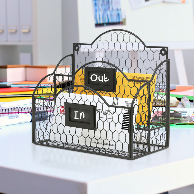 Inbox Zero Izai Metal Wire Mesh Desk Organizer | Wayfair