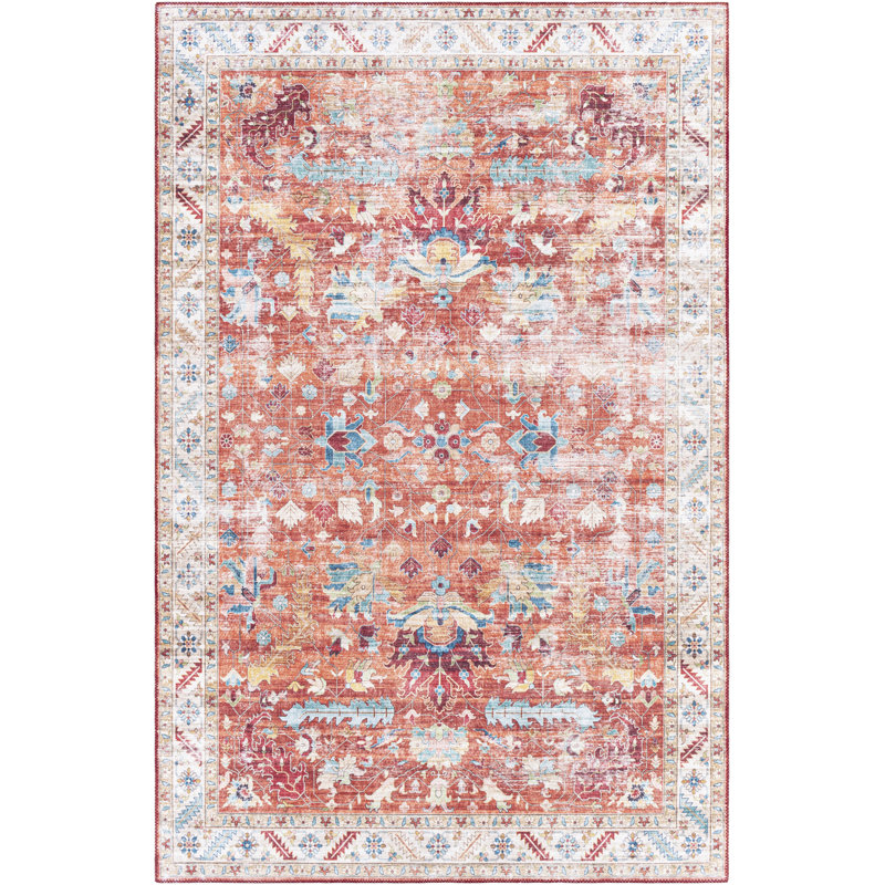 Langley Street Fleckenstein Performance Rust Rug & Reviews | Wayfair