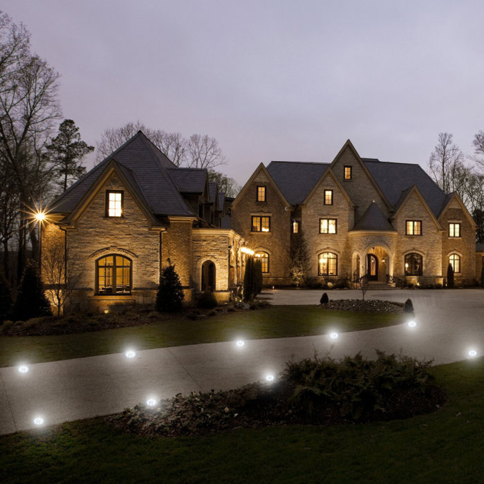 Haitral Chrome Low Voltage Solar Powered Integrated LED Steel Well ...