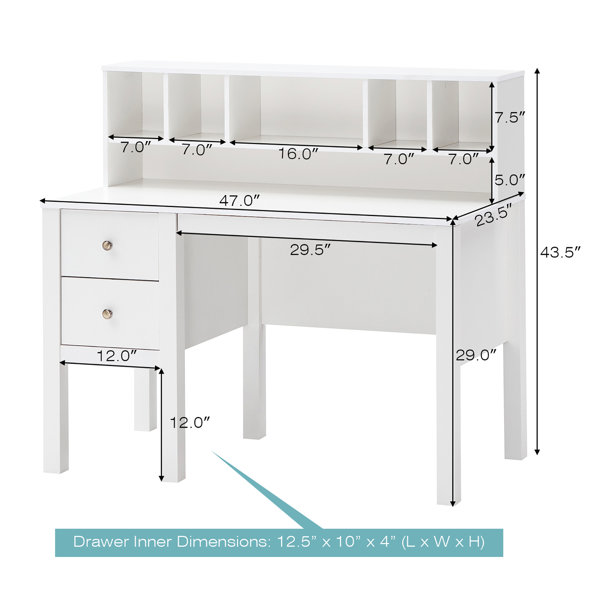 Latitude Run® 47'' Desk & Reviews | Wayfair