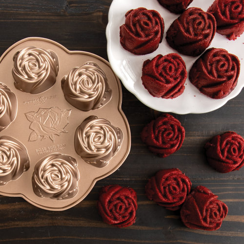 Nordic Ware Non-Stick Round Mini Rose Bud Cake Pan & Reviews | Wayfair