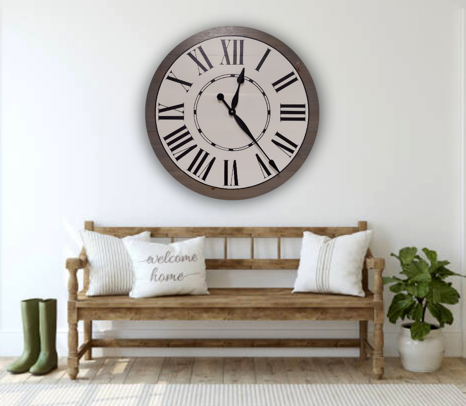 Laurel Foundry Modern Farmhouse West Oak Lane Wood Wall Clock | Wayfair