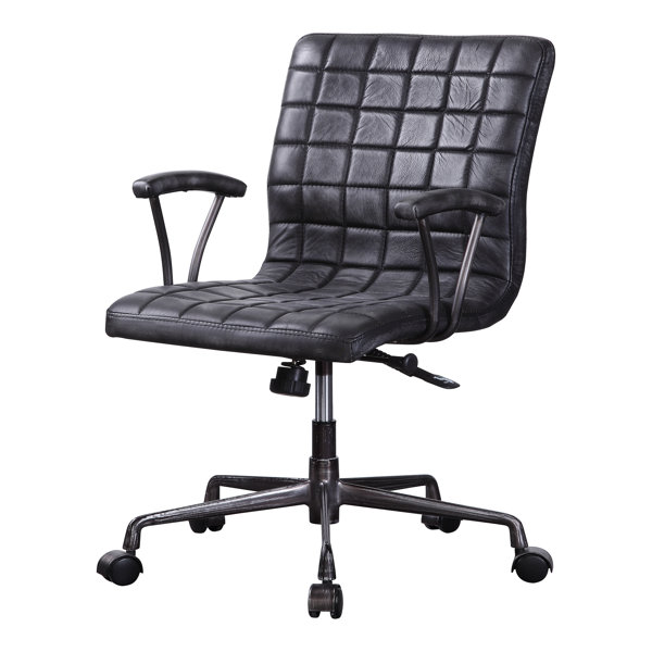 17 Stories Aljona Genuine Leather Task Chair | Wayfair