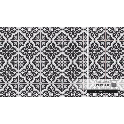 Merola Tile Dosbraga 8" x 8" Ceramic Patterned Wall & Floor Tile ...