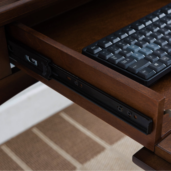 Winston Porter Stratus Solid + Manufactured Wood Laptop/Writing Desk ...