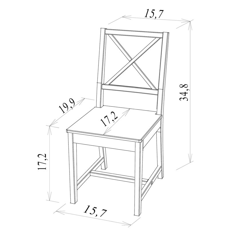DAIVA casa Fabric Cross Back Side Chair | Wayfair