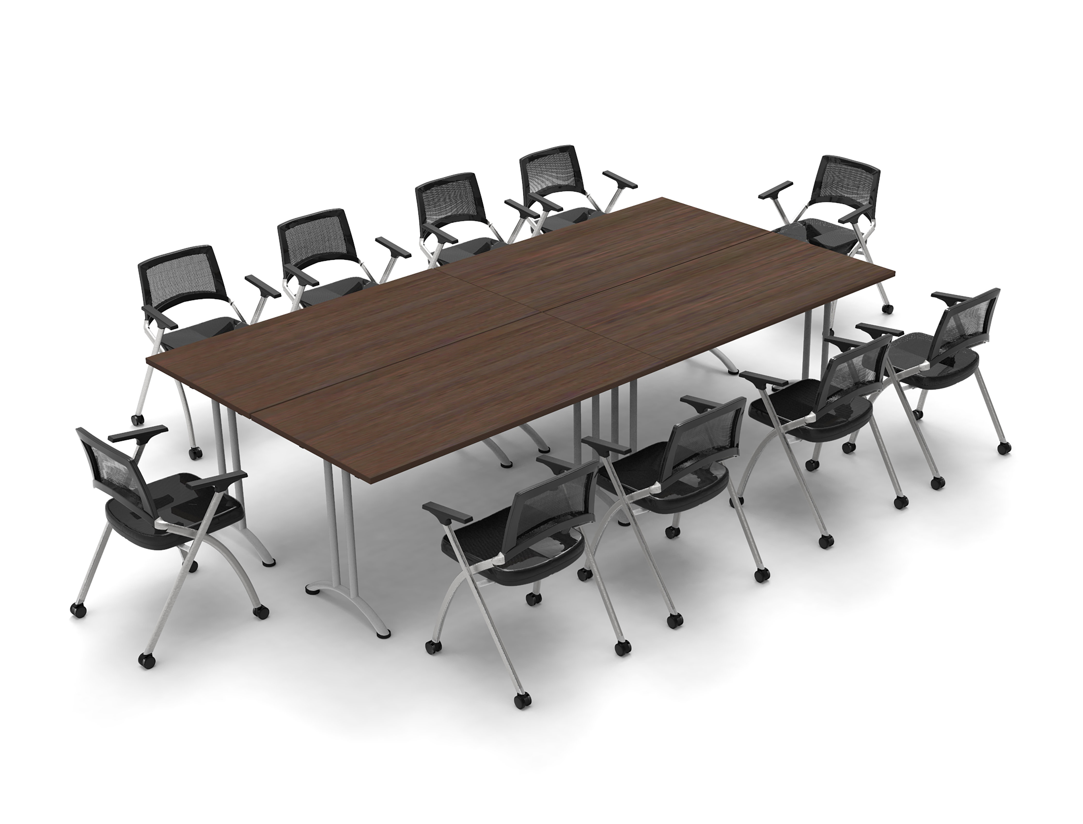 TeamWORK Tables 10 Person Conference Meeting Tables with 10 Chairs ...