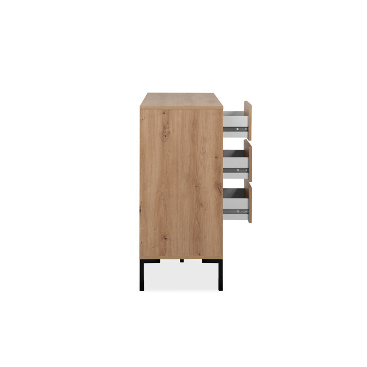 17 Stories Karschner 120Cm Wide 3 Drawer Sideboard | Wayfair.co.uk