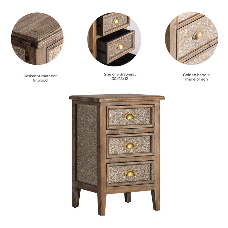 World Menagerie Knisley Solid Wood Bedside Table | Wayfair.co.uk