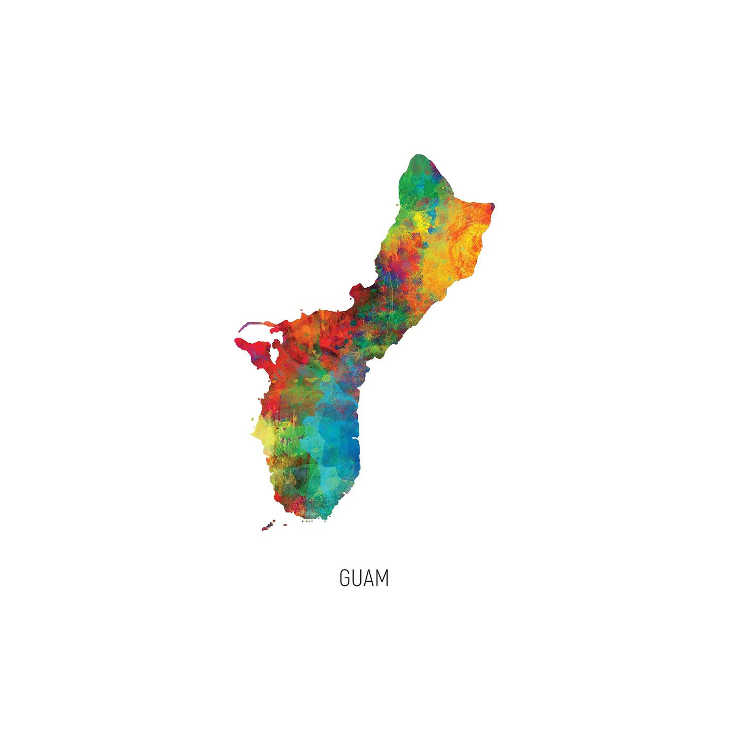 East Urban Home Guam Map by Michael Tompsett - Wrapped Canvas Graphic ...