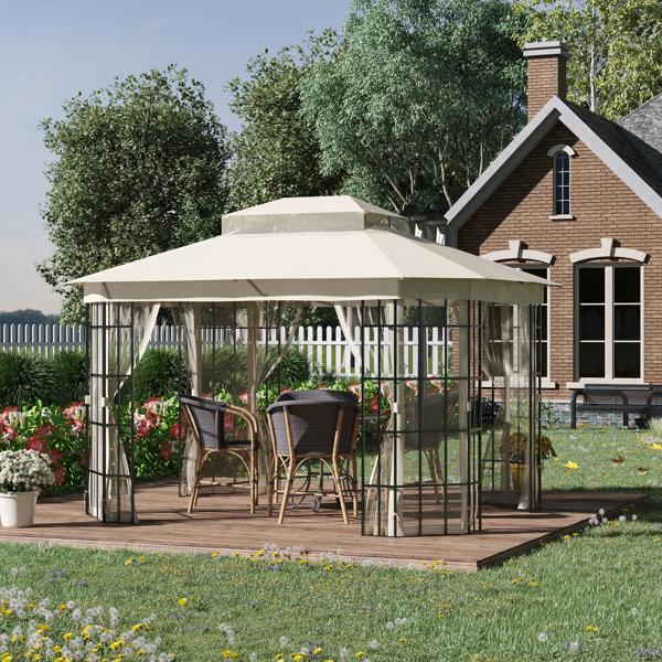 Outsunny 4m x 3m Metal Party Tent | Wayfair.co.uk