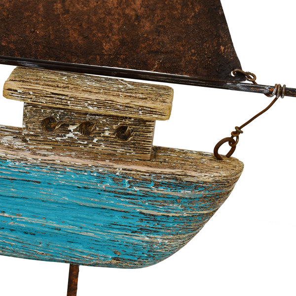 Breakwater Bay Nautical Wood Sailboat Tabletop Ornaments Handmade ...