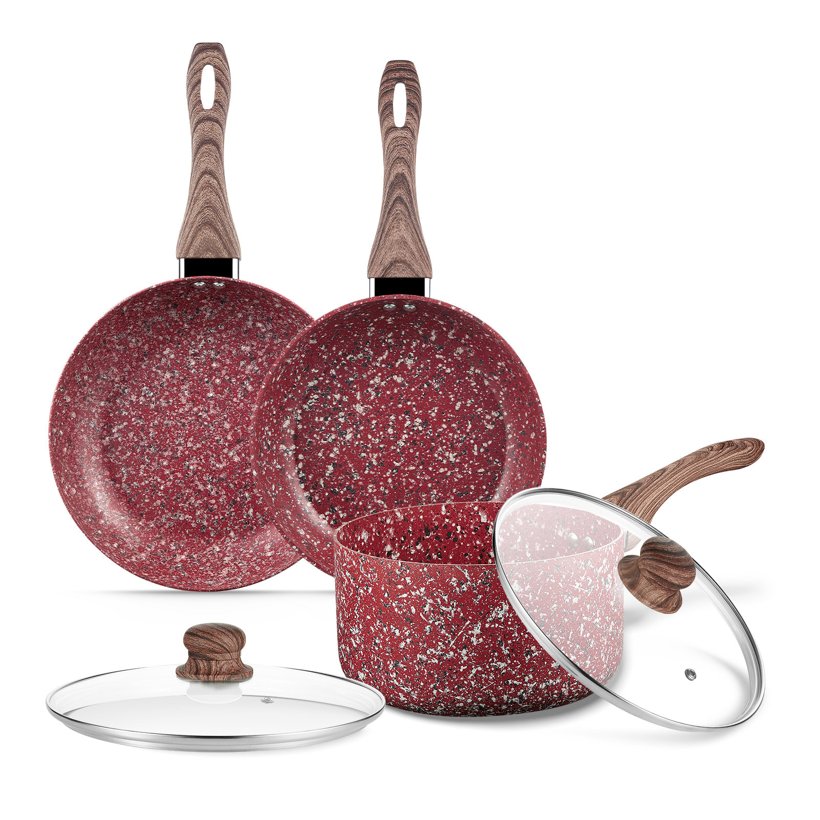 CS KOCHSYSTEME 5 - Piece Non-Stick Aluminum Cookware Set | Wayfair