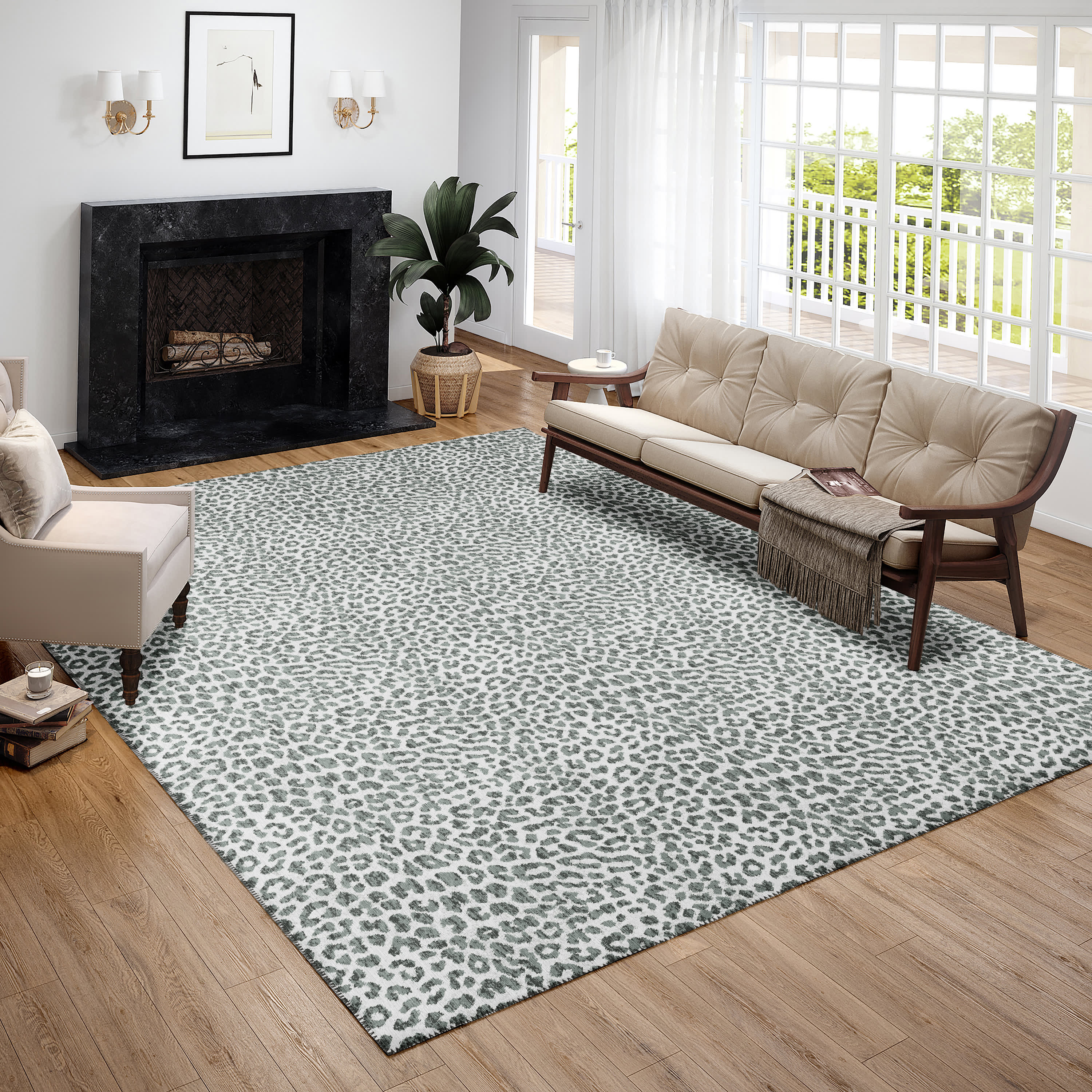 Everly Quinn Chenille Gray Rug | Wayfair