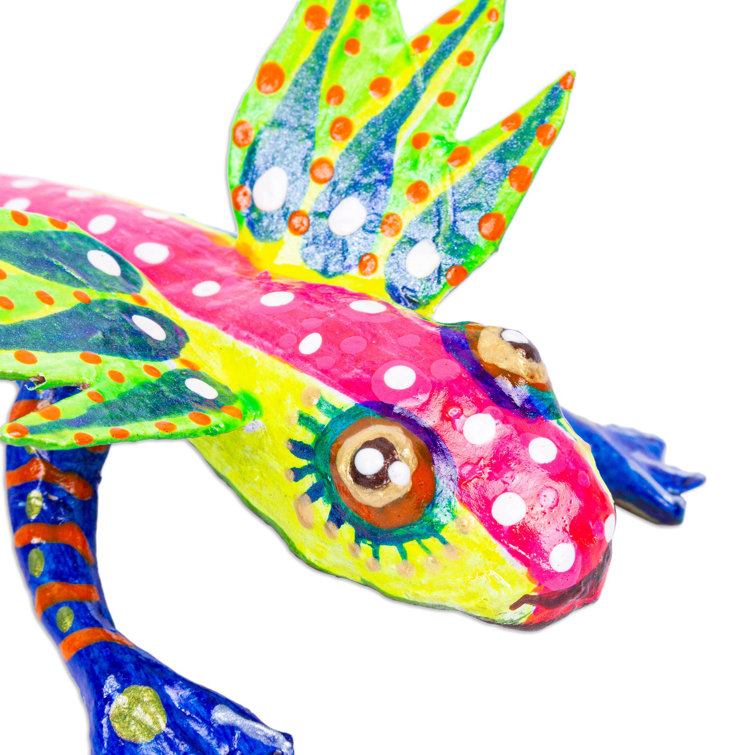 Trinx Axolotl Papier Mache Alebrije Sculpture | Wayfair