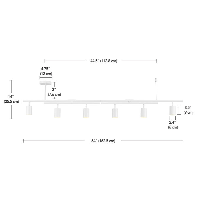 Globe Electric Company West 64'' 6 -Light Track Kit & Reviews | Wayfair