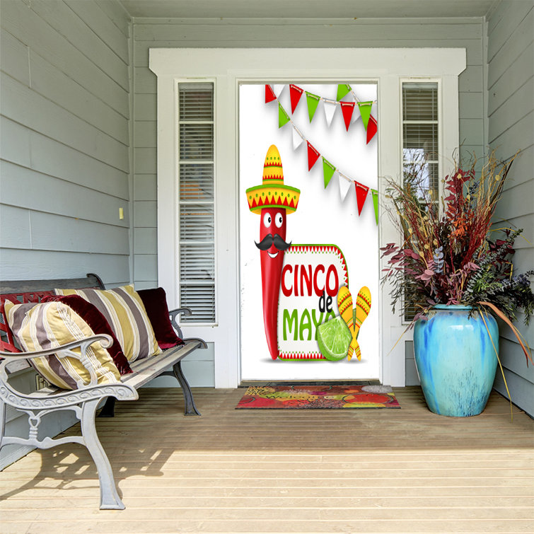 The Holiday Aisle® Celebrate Cinco De Mayo Door Mural | Wayfair