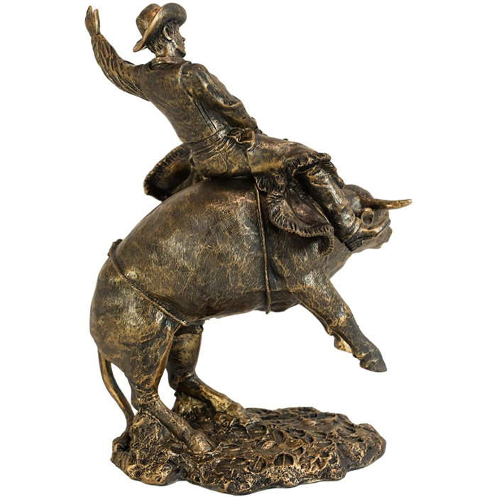 Trinx Aquileo Western Rodeo Bull Rider Cowboy On Rearing Angry Bull ...