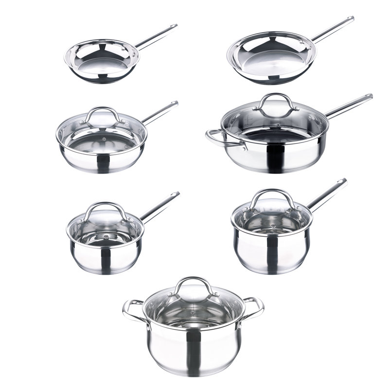 Bergner Gourmet by Bergner - 12 Pc Stainless Steel Pots and Pans ...