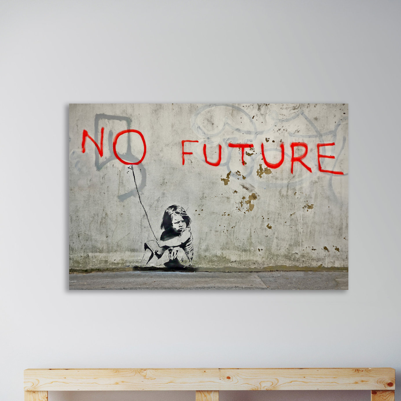 Wrought Studio No Future On Canvas by Bansky Graphic Art | Wayfair