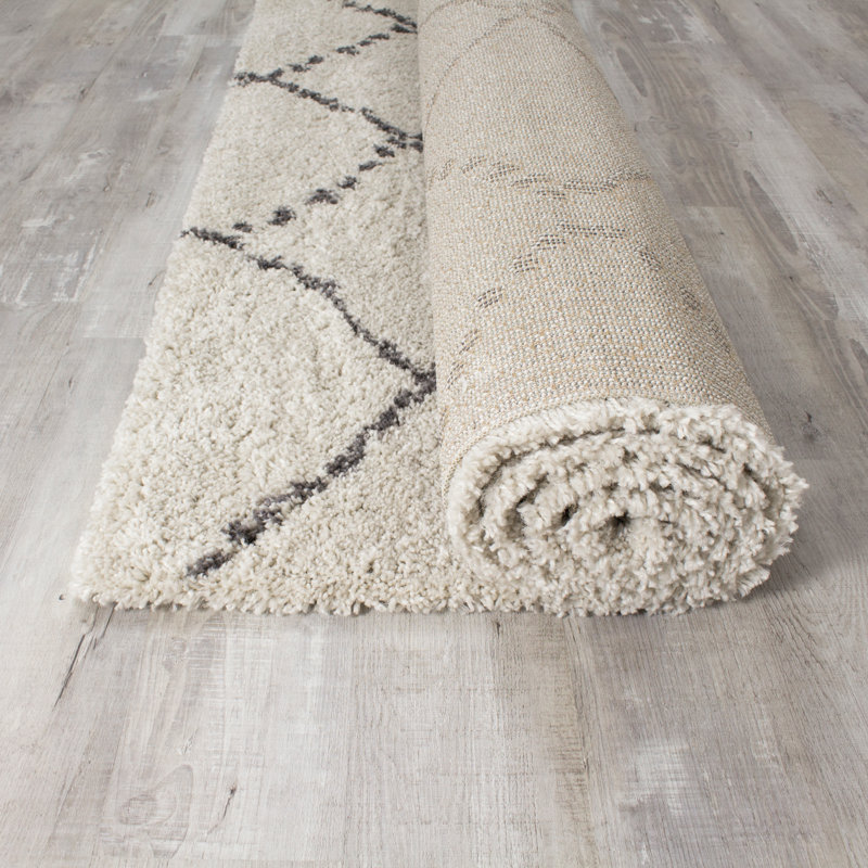 Corrigan Studio® Jakylin Geometric Cream/Gray Area Rug & Reviews | Wayfair