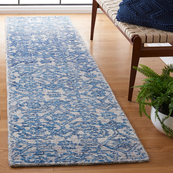 Dakota Fields Angeli Handmade Hand Tufted Blue Rug | Wayfair