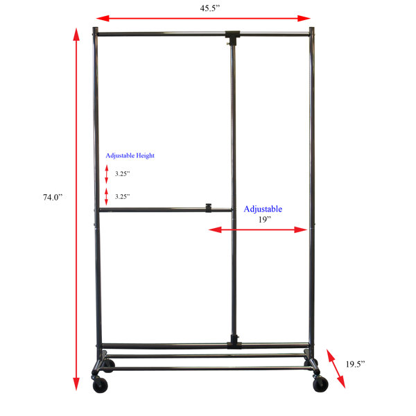 Rebrilliant 46'' Rolling Clothes Rack & Reviews | Wayfair