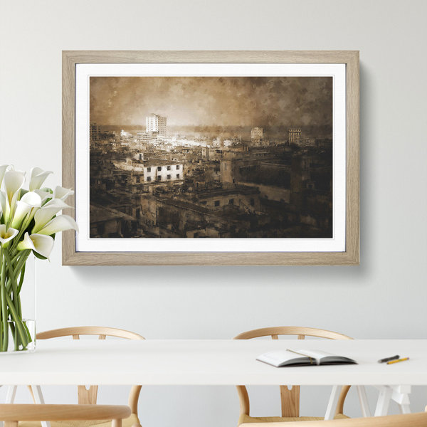 East Urban Home Cuba Skyline - Picture Frame Painting | Wayfair.co.uk