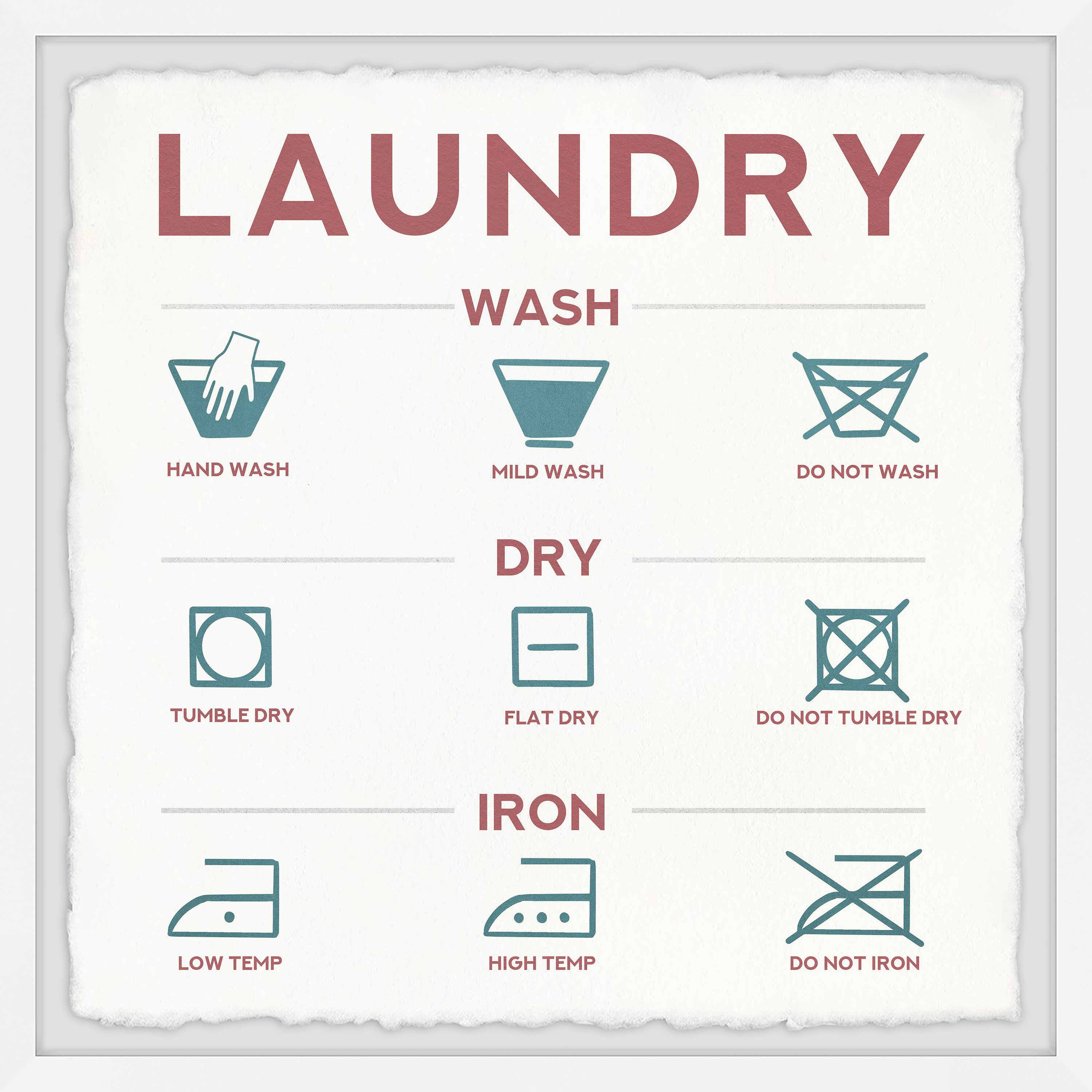 Gracie Oaks How To Wash Clothes - Picture Frame Graphic Art | Wayfair