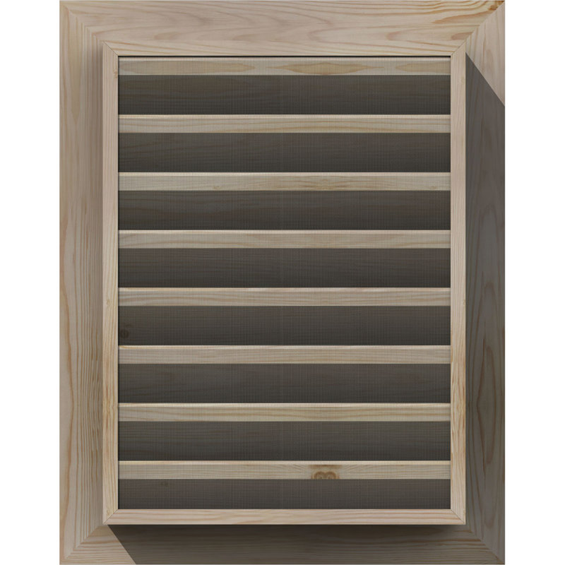 PCI Enterprises Vertical Wood Gable Vent (Functional Recessed Mount ...