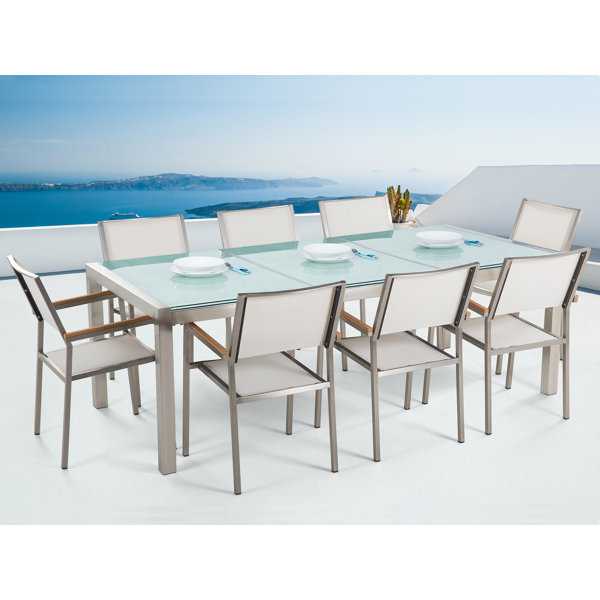 Dakota Fields Sharon Rectangular 8 - Person 180Cm Long Dining Set with ...