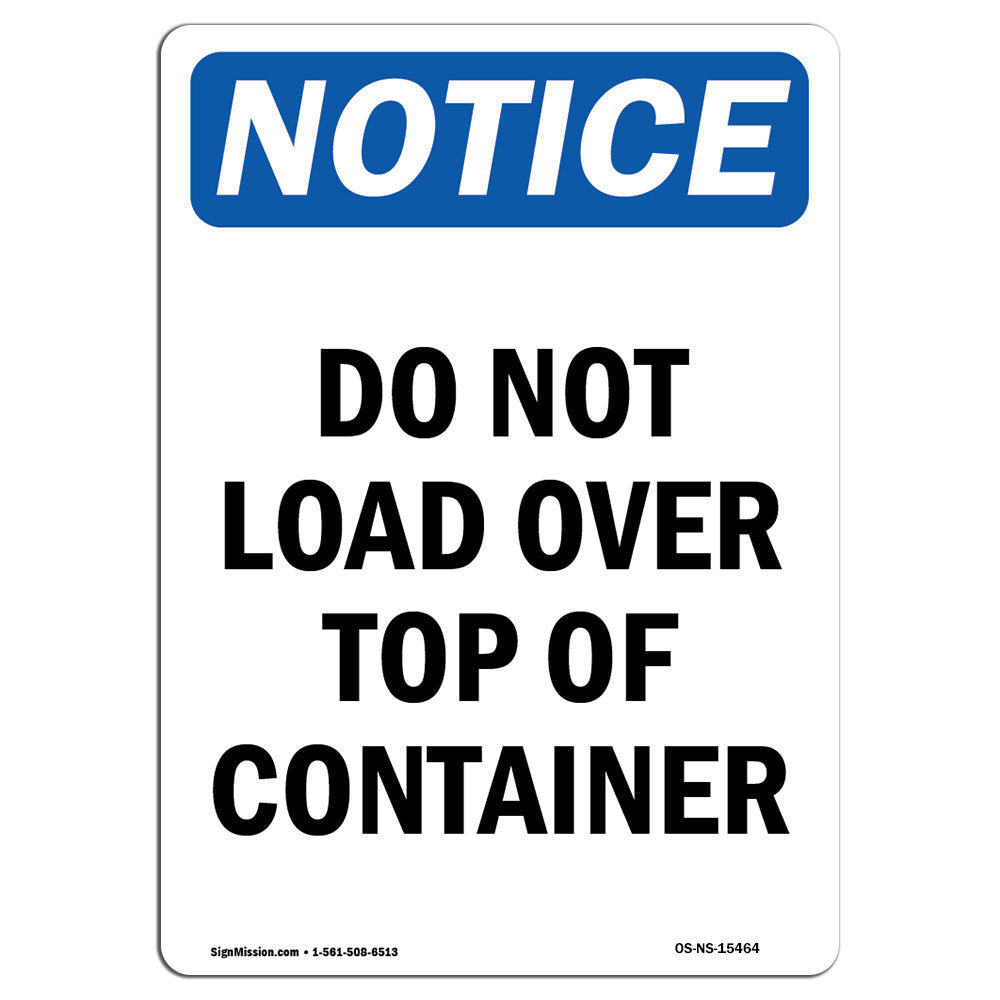 Signmission Do Not Load Over Top Of Container Sign Wayfair 