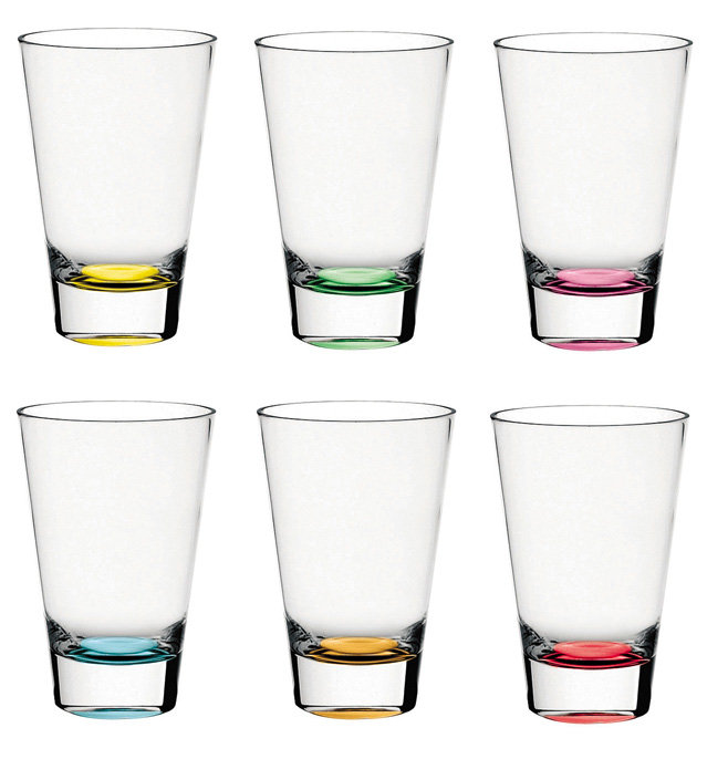 Majestic Crystal Confetti 6 - Piece 14oz. Glass Drinking Glass ...