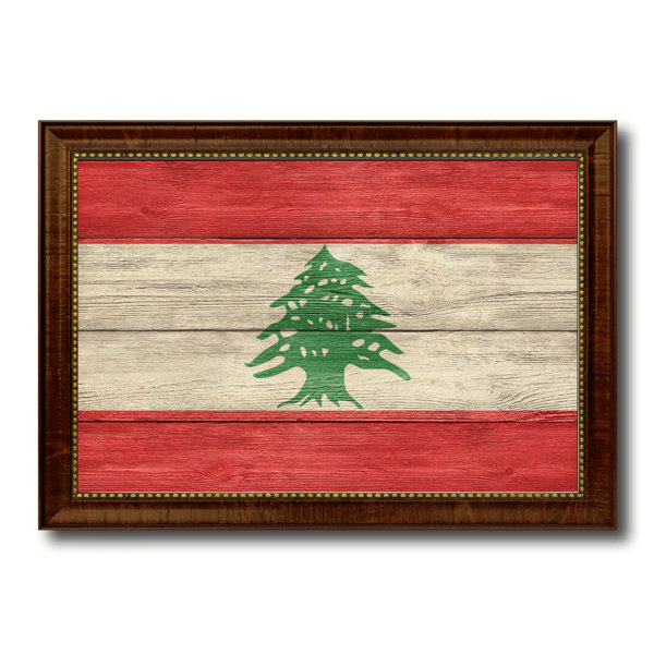 Williston Forge Lebanon Country Textured Flag - Picture Frame Graphic ...