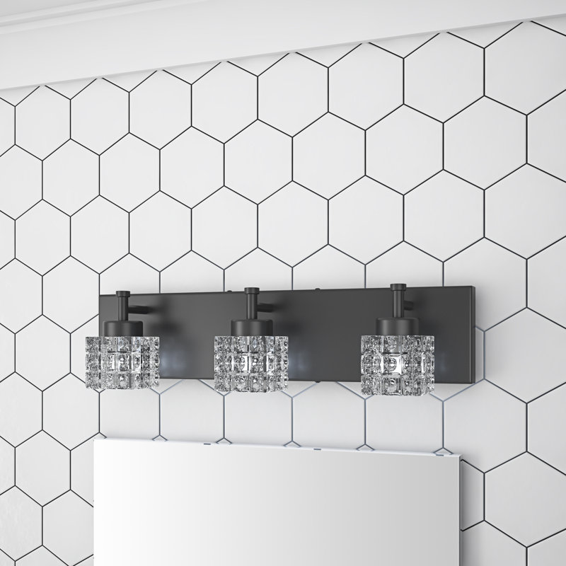 Mercer41 Derquan 3-Light Modern Square Glass Light Shade Dimmable ...